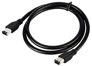 zdycgtime 5ft 6 pin to 6 pin firewire dv ilink male to male ieee 1394 cable(black)