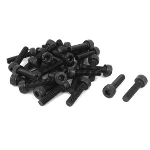 gfortun 50pcs m4 x 16mm 12.9 alloy steel hex socket head cap screws bolt nails fastener black