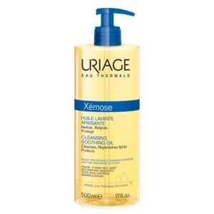 uriage xemose cleansing soothing oil | face & body daily cleanser that brings instant & long-lasting comfort to very dry skin. with glycerin & ceramides | soap-free, fragrance-free, 17 floz