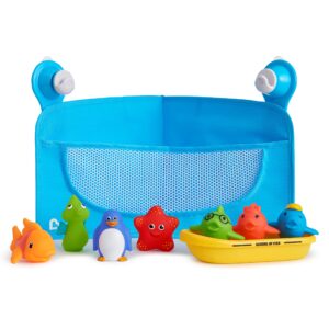 munchkin® ocean friends bath toy and storage set, multi , 6 piece set