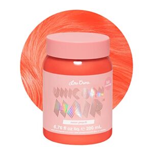 lime crime unicorn semi-permanent hair color, neon peach, 200 ml,816652020101