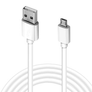 matein micro usb charger cable, 15 ft sturdy extra long usb 2.0 charge cord, high charging speed fit for android, windows smartphones, samsung, htc, motorola, lg, tablet and more, white