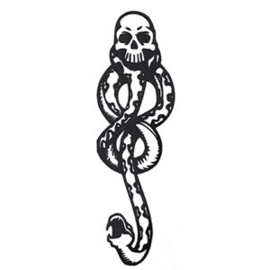 cokohappy 10 sheets magic death eaters dark mark mamba snake temporary tattoo for costume party