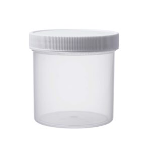 consolidated plastics 42414 wide-mouth jar with cap, 6 oz, natural, 50 piece