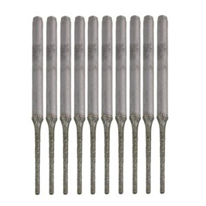 bqlzr 1mm silver extended gems drill bits bowlder pearls jewelry agates hole drill bits coated pack of 10