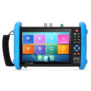 koolertron upgraded 7 inch ips touch screen h.265 4k ipc-9800 plus ip camera tester cctv cvbs analog tester built in wifi with poe/wifi/8g tf card/hdmi output/rj45 tdr/dual window test/firmware