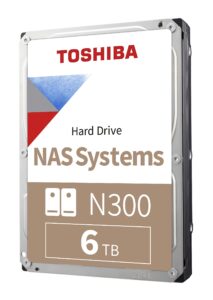 toshiba n300 6tb nas 3.5-inch internal hard drive - cmr sata 6 gb/s 7200 rpm 128 mb cache - hdwn160xzsta