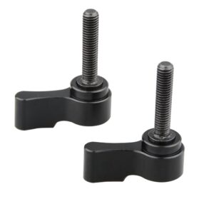 camvate m5 male threading（22.5mm long） rotating knob adjustable thumb lever screw (black) - 1511