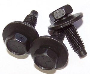 auveco 50 qty-1/4-20 x 7/8 hex head body bolt w/free spinning washer & dog point(10823)