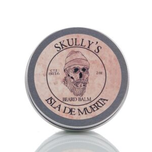 skully's beard balm 2 oz. (coconut and pineapple scented) medium hold, tames flyaways, promotes healthy beard growth