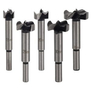 eagles 5pcs forstner drill bit - 15-35mm carbon high speed steel woodworking drill punching bit wood slabs flat wing drilling hole hinge