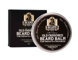 beard and bates | the original old fashioned beard balm for growth & thickness | 19th century beeswax formula, premium oils, boutique, natural grooming conditioner