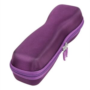 for panasonic close curves women's electric razor 3-blade cordless es2207p travel hard eva protective case carrying pouch cover bag by hermitshell (nylon purple)