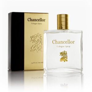 chancellor cologne by romane and tru fragrance - eau de cologne - bold and spicy masculine scent - mandarin, fern, lavender, sandalwood - 3.4 oz 100 ml