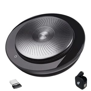 jabra speaker 710 speakerphone - speak wireless bluetooth speaker uc bundle, 7710-309, wall charger, usb dongle - computer, mac compatible w/zoom, skype, webex, meet, smartphones, tablets