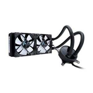 fractal design celsius s24-240 mm radiator - silent liquid cpu cooler - pwm - intelligent controls - 2x fractal design dynamic x2 pwm gp-12 120mm silent fans included - 1/4" fitting - black