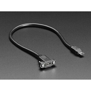 adafruit panel mount extension usb cable - micro b male to micro b female [ada3258]