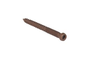 grip rite prime guard l212csb5#9 x 2-1/2-inch pan-head polymer-coated star-drive deck screws, brown (5-lb tub)