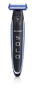 micro touch solo men's rechargeable full body hair trimmer, shaver and groomer, blue