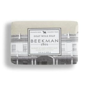 beekman 1802 goat milk soap bar, honey & oats - 9 oz - nourishes, moisturizes & hydrates the body - good for sensitive skin - cruelty free