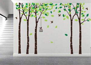 amazingwall 180x264cm/70.9x103.9 cartoon large tree wall sticker living room bedroom kids' room nursery decor home decorations removeable 1pcs/set