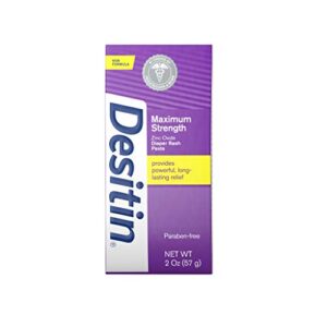 desitin maximum strength baby diaper rash cream with 40% zinc oxide, travel size 2 ounce