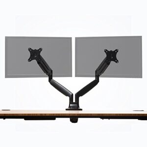 fully jarvis dual monitor mounting arm - fits up to 32" computer displays (dual, black)