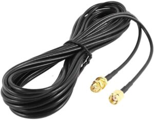 eoocvt 33ft rp-sma male to female wifi antenna connector extension cable - 10meters long