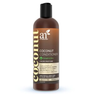 artnaturals coconut-lime daily conditioner– 16 fl oz - professional deep hydrating moisturizing for curly fine oily dry damaged and color treated hair – natural, sulfate free and vegan