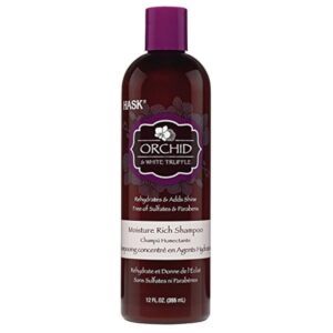 hask orchid & white truffle moisture shampoo, 12 ounce