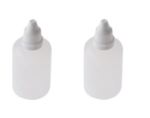 10pcs 100ml white plastic empty refillable portable squeezable dropper bottle cosmetic makeup packaging essential oil container saline paint solvents eye liquid vial with screw lid and plug (100ml)