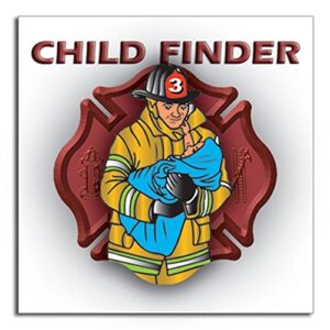 2 pack child finder vinyl decals for windows alert fireman of child inside