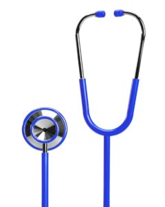 classic stainless steel stethoscope, adult,royal blue, latex free