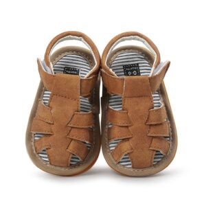 cokate baby boys girls sandals rubber sole outdoor first walker toddler girls boys summer shoes (d-khaki, numeric_3)