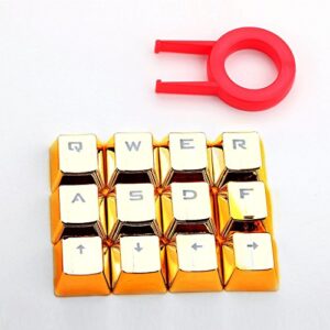 e-element keycaps doubleshot 12key caps with white infill translucidus keycap puller backlit key caps for mechanical gaming keyboards gold color