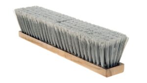 abco bh-11-9 fine sweep push broom - 36", 3" bristles, 4" height, 2.5" width, grey flagged bristles