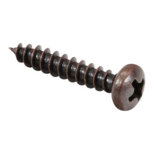 rok hardware 100 pack #4 x 5/8" deep coarse thread phillips pan head wood screws bronze plated mdf