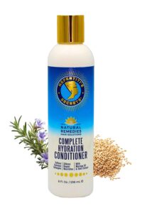 nefertiti’s secrets complete hydration conditioner, moisturizing vegan formula for dry hair, organic rosemary hair oil, for frizzy & damaged hair, softness, growth & repair products - 8 oz / 236 ml