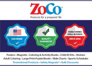 zoco - it's tooth time - educational coloring books for kids (25 bulk pack, without crayons) - dentist toys for kids - dental office supplies