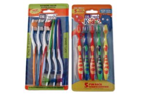 dr. fresh family pack toothbrushes-5 kids and 6 adults