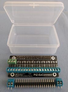 alchemy power inc. pi-zero-ezconnect. pi-zero size gpio connector. a hat to connect gpios and sensors to raspberry pi zero, pi zero w, pi-3, or pi-2.