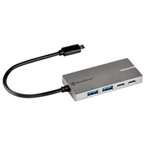 silverstone sst-ep09c usb 3.1 type-c compatible, usb hub, charcoal gray