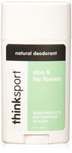 thinksport deodorant, aloe and tea flowers green/white/black (2.9 ounce)