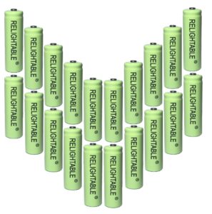 relightable aa nimh 600mah 1.2v rechargeable batteries for solar garden lights (pack of 20)