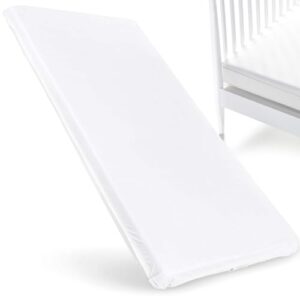 baby cradle mattresses - white cradle mattress with waterproof vinyl cover – durable & breathable cradle mattress (14" x 33")