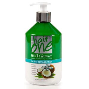 hair one 6 in 1 cleanser, coconut, 16.9 fluid ounce