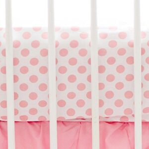 my baby sam coral polka dot crib sheet