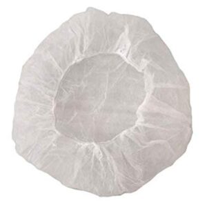 100 pcs--21", disposable bouffant (hair net) caps, spun-bounded poly, hair head cover net, non-woven, medical, labs, nurse, tattoo, food service, health, hospital