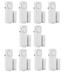 hiistar personal security window & door alarm bell | wireless sensor door window burglar alarm | pack of 10