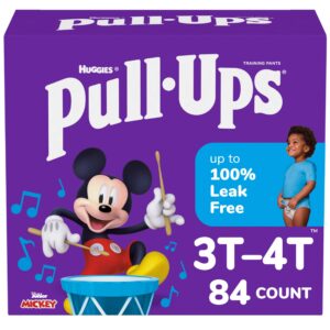 pull-ups boys' potty training pants, size 3t-4t training underwear (32-40 lbs), 84 count